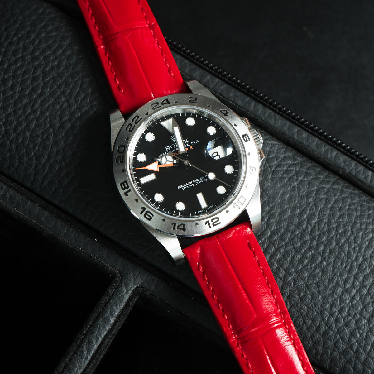 Rolex Explorer Straps - Croco Red – Liger Straps