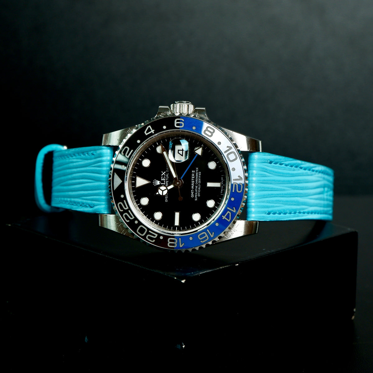 Rolex GMT Master II Batman Straps - Epi Tiffany Blue – Liger Straps