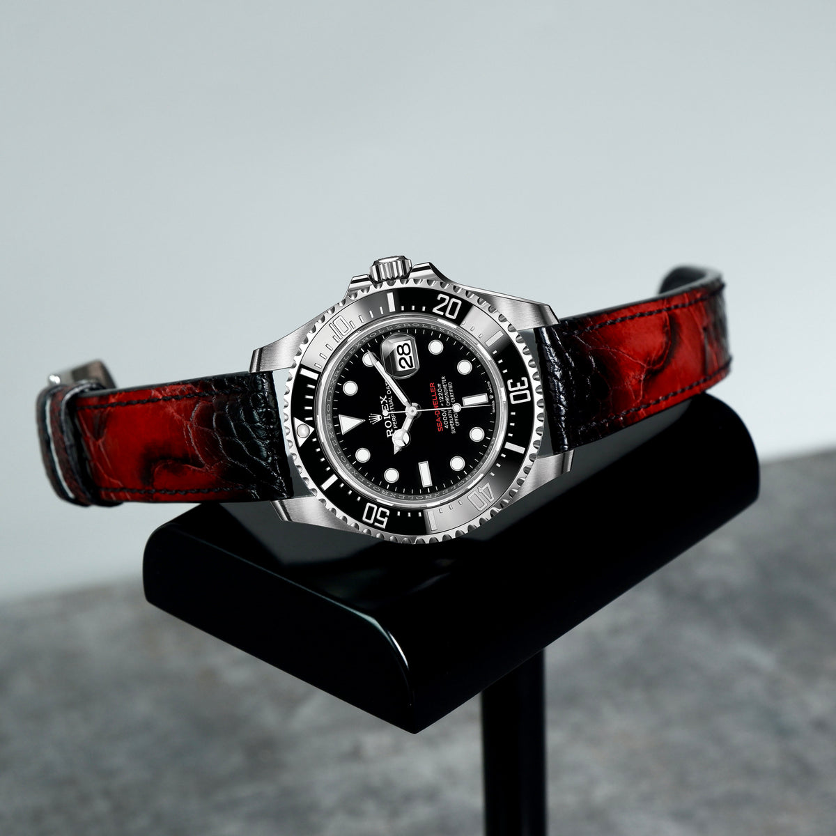 Rolex Sea-Dweller Straps - Ostrich Leg Red Dragon – Liger Straps