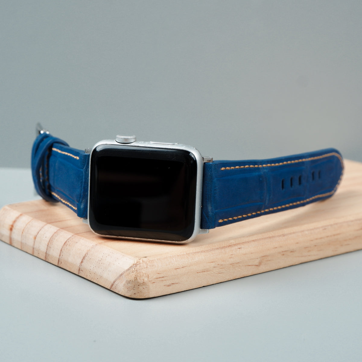Apple Watch Straps - Croco Nubuck Blue – Liger Straps