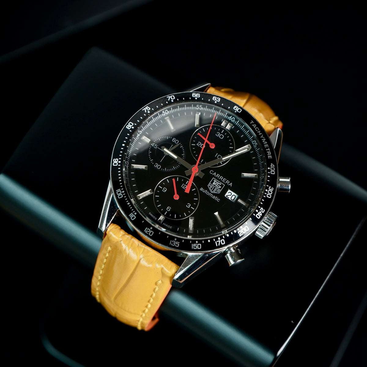 Tag Heuer Carrera Straps - Croco Yellow – Liger Straps