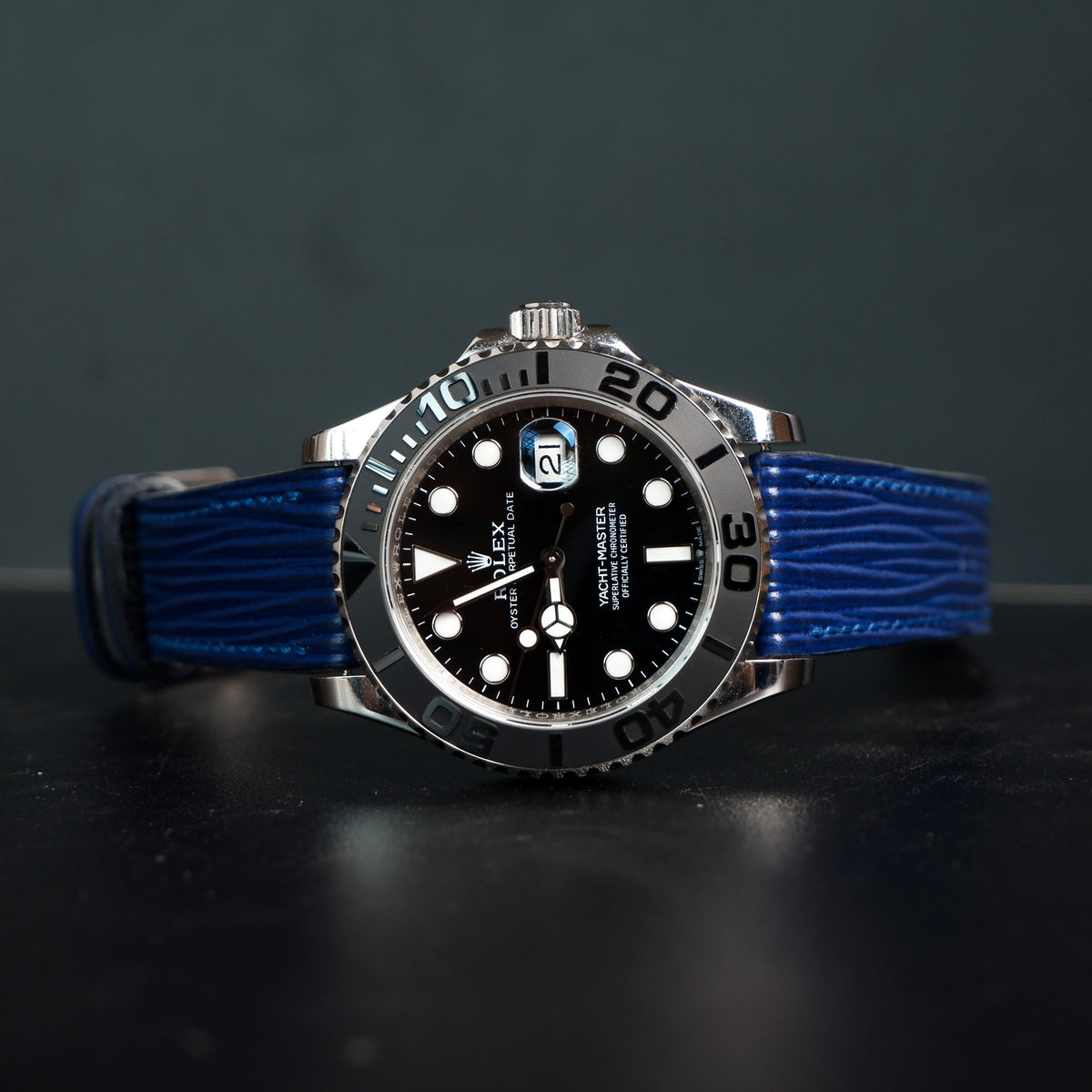 Rolex Yacht Master Straps - Epi Electric Blue – Liger Straps