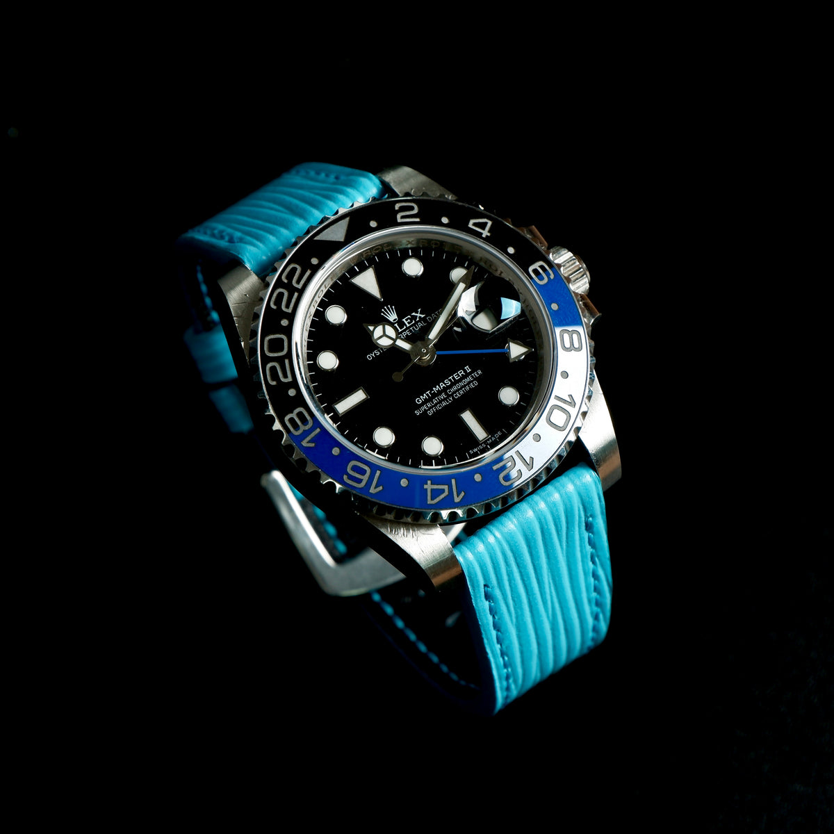 Rolex GMT Master II Batman Straps - Epi Tiffany Blue – Liger Straps