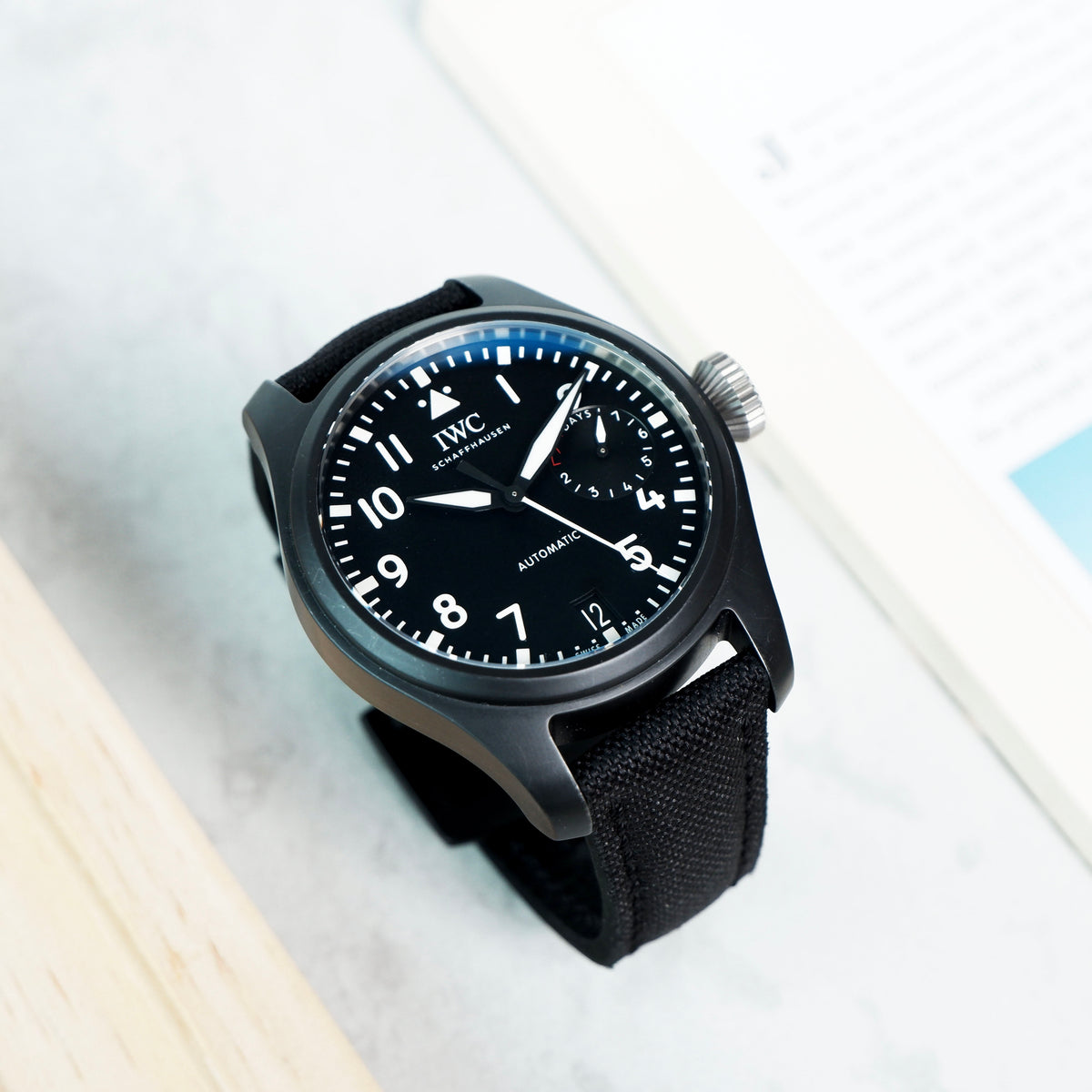 IWC Pilot Straps - Canvas Black – Liger Straps