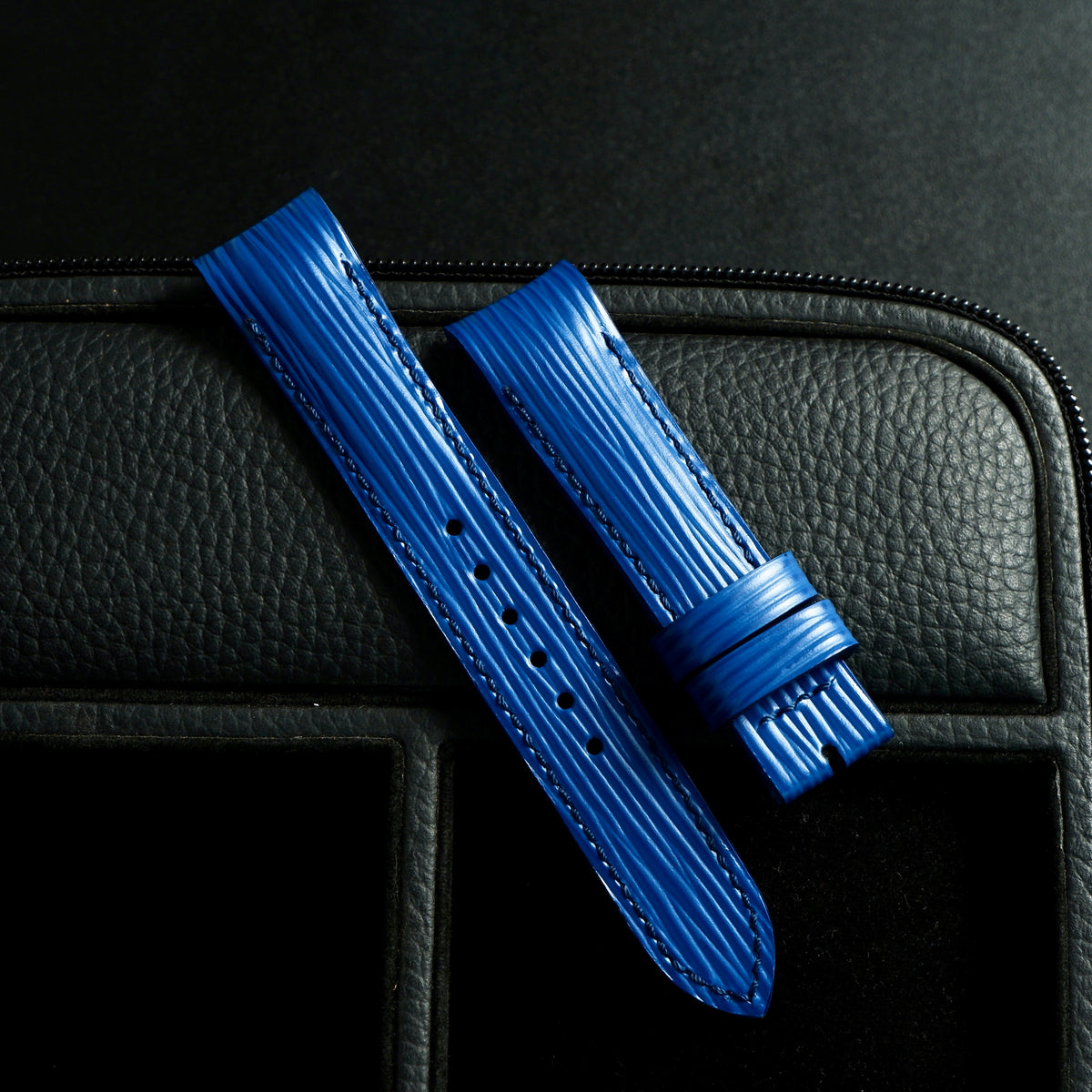 Curved End Straps - Epi Blue – Liger Straps
