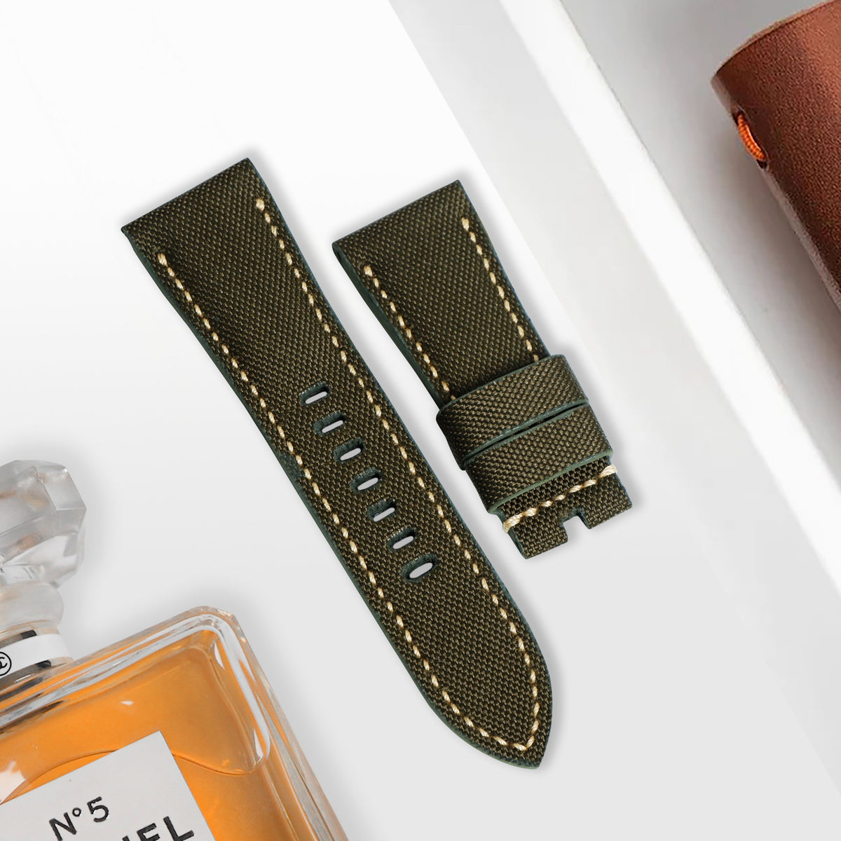 Tudor Blackbay Bronze 43mm Straps - Canvas Army Green Patina Stitch ...