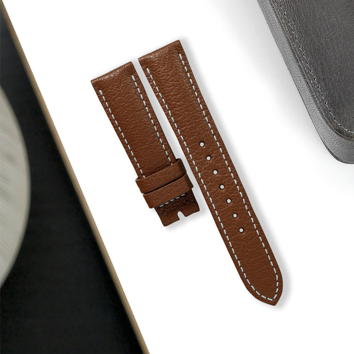 Breitling Avenger Straps - Chevre Brown – Liger Straps