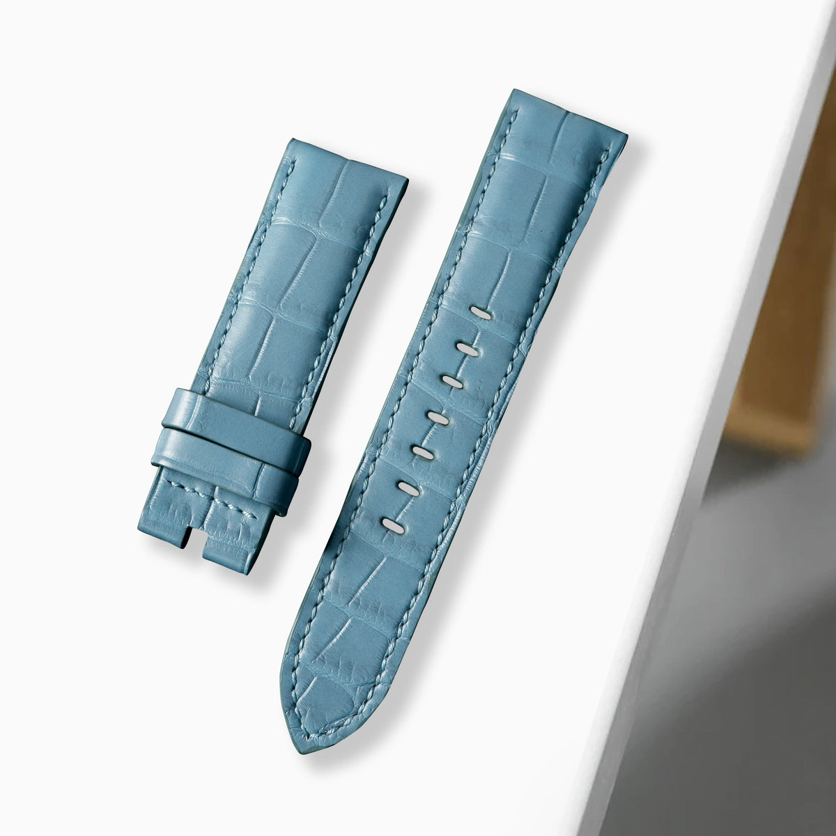 Omega MoonSwatch X Swatch Straps - Croco Aqua Blue – Liger Straps