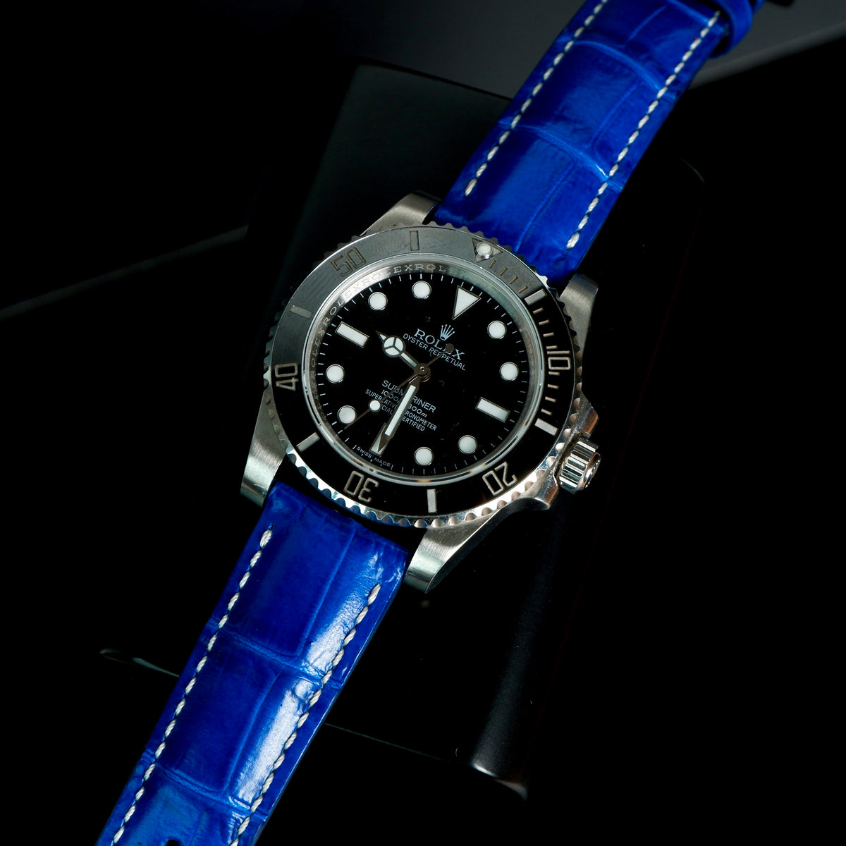 Rolex Submariner Straps - Croco Blue Batman – Liger Straps