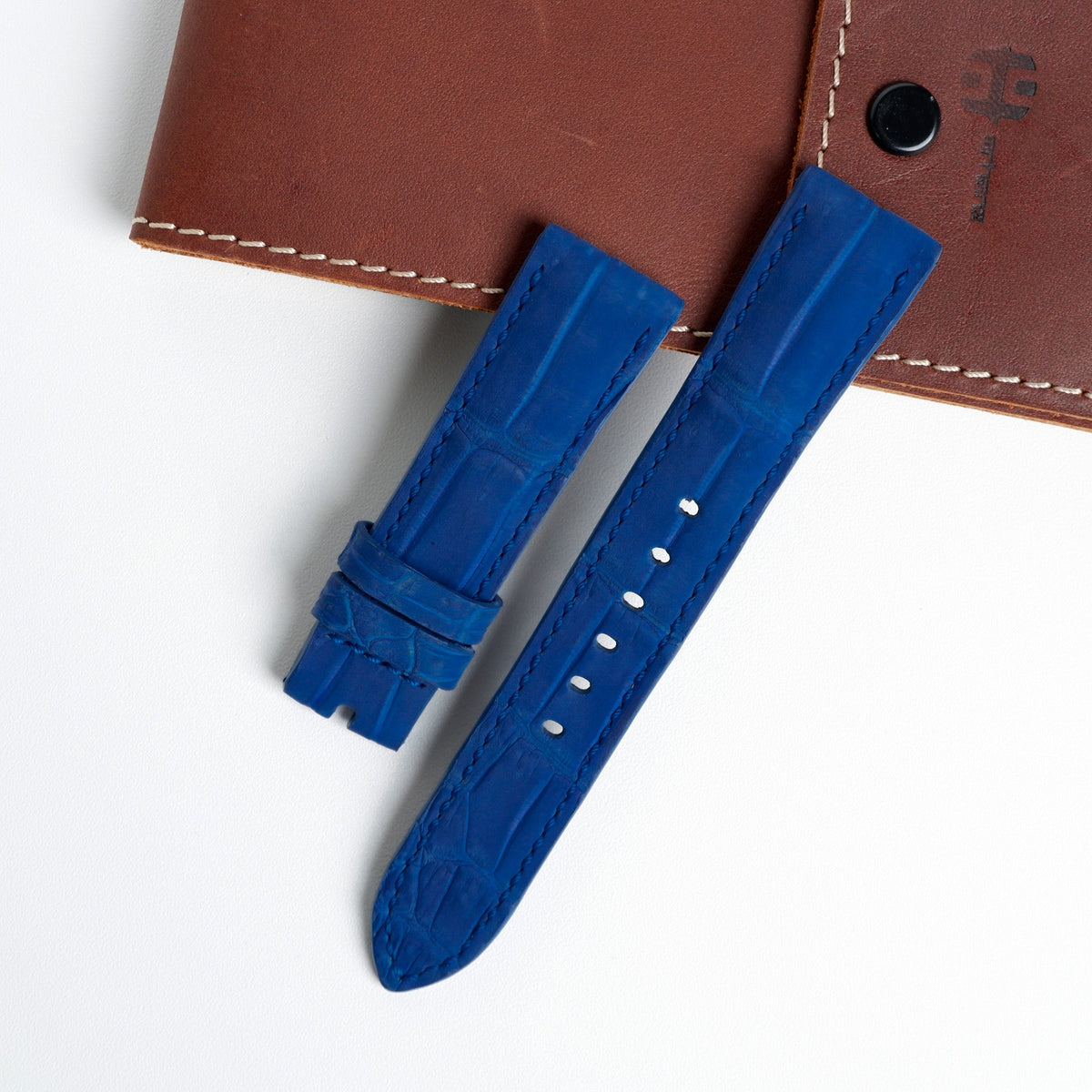 Other Breitling Watches Straps - Croco Nubuck Blue – Liger Straps