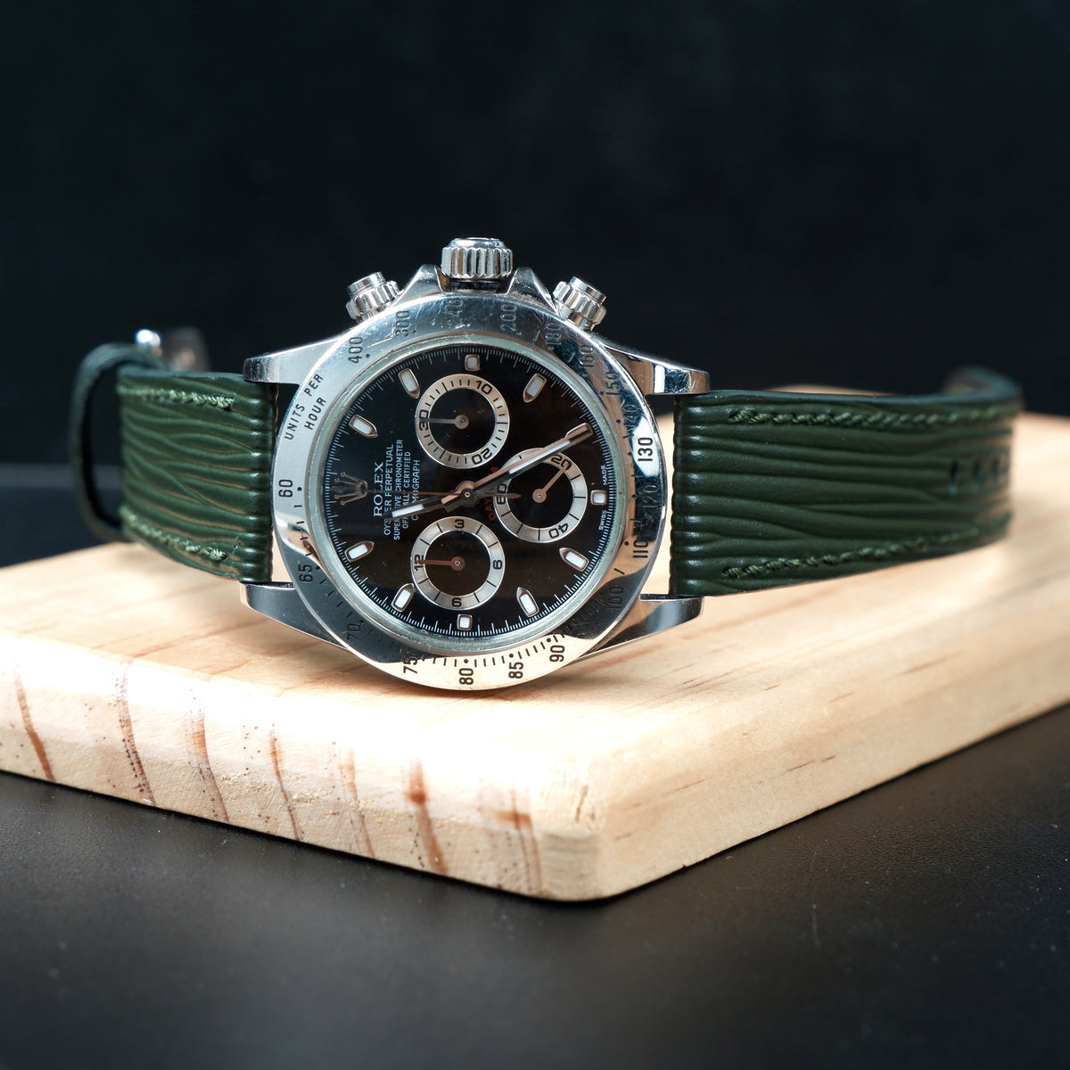 Rolex Daytona Straps - Epi Dark Green – Liger Straps