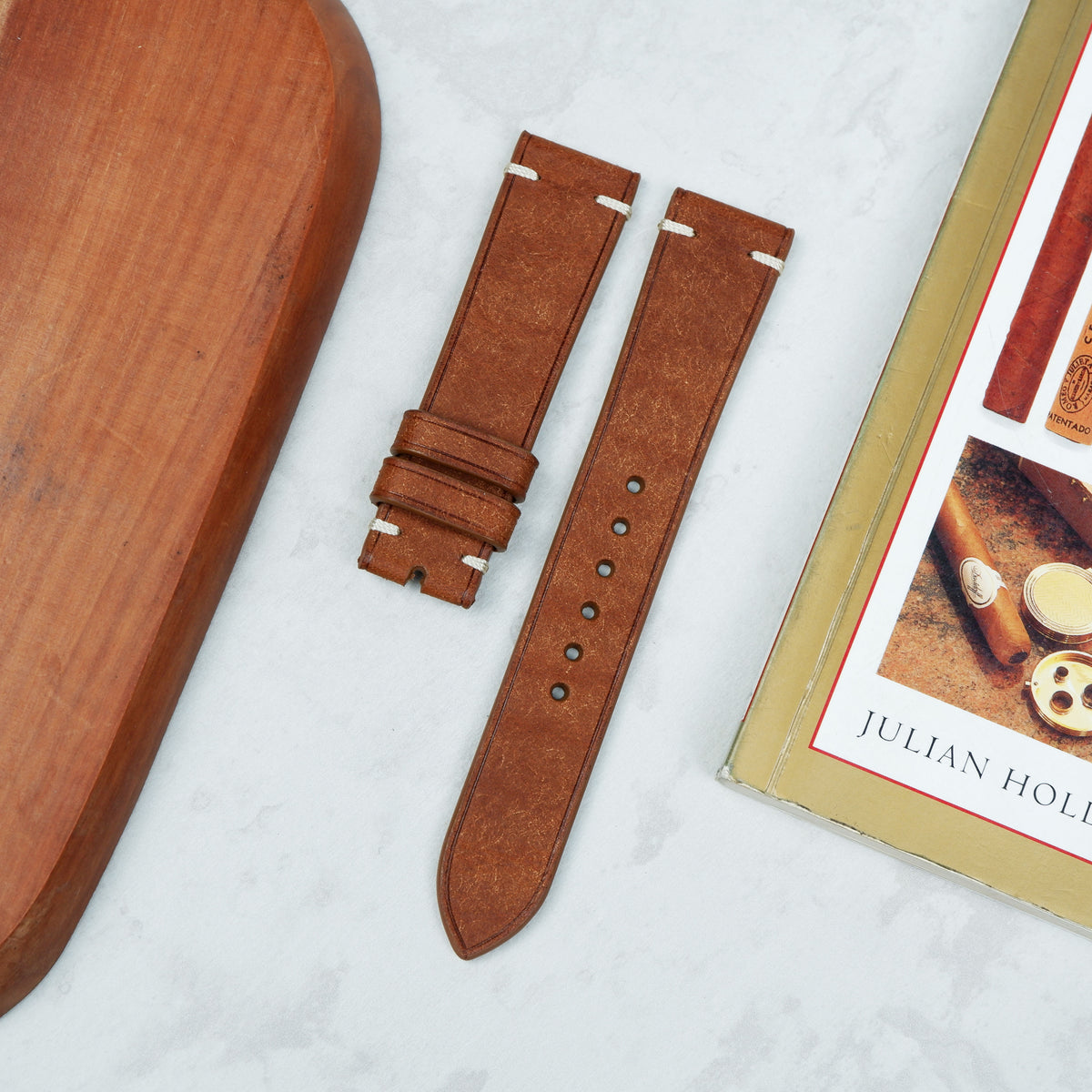 Omega Seamaster Diver 300m Straps - Minimalist Diablo Walnut – Liger Straps